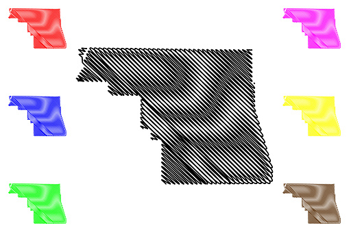 Morgan County Illinois Carte Vectorielle Illustration Scribble Croquis