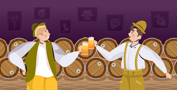 Orangorang Dengan Pakaian Tradisional Minum Bir Merayakan Temanteman ... Orangorang Dengan Pakaian Tradisional Minum Bir Merayakan Temanteman ...