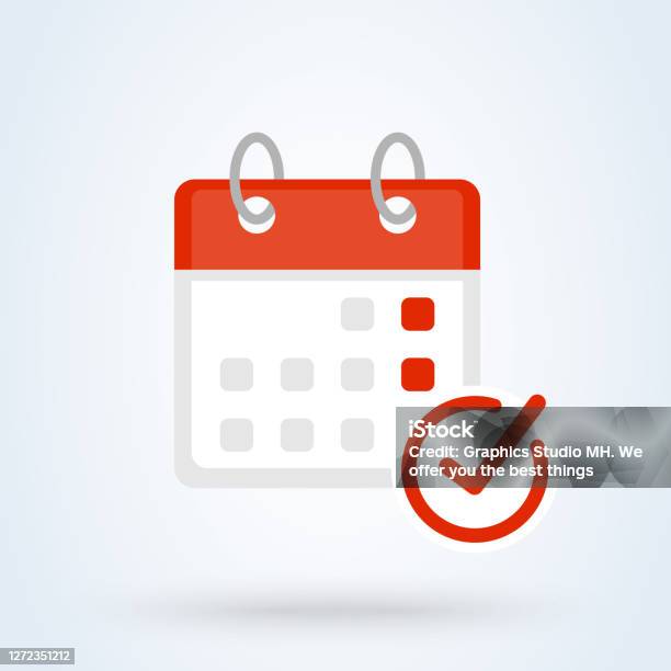 Ikon Atau Logo Tanda Centang Acara Atau Kalender Konsep Tanggal ... Ikon Atau Logo Tanda Centang Acara Atau Kalender Konsep Tanggal ...