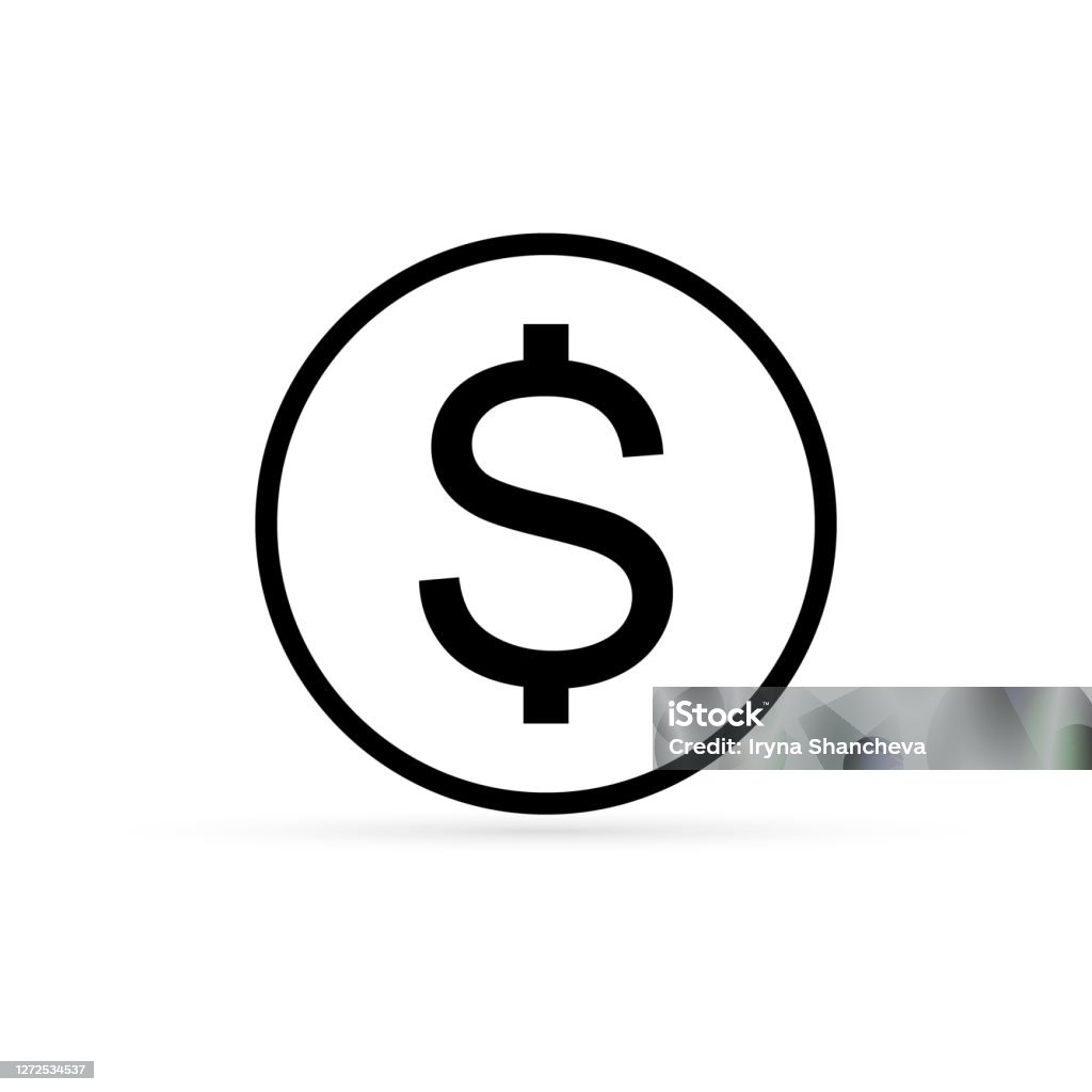 Icône De Largent Isolé Pictogramme De Dollar Illustration Vectorielle