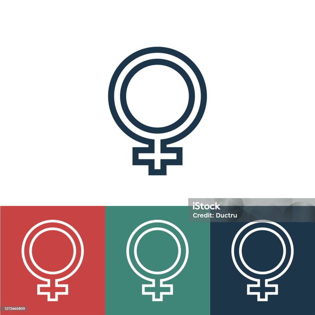Ilustración De Icono Vectorial Lineal Con Símbolo De Venus Y Más