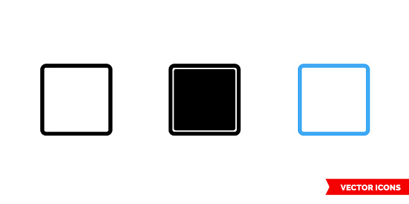 Icône Vide De 3 Types De Couleur Noir Et Blanc Contour Symbole De Signe