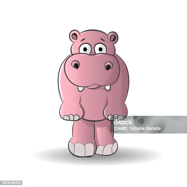 Kartun Lucu Lucu Dan Sedikit Karakter Kuda Nil Terisolasi Di Latar ... Kartun Lucu Lucu Dan Sedikit Karakter Kuda Nil Terisolasi Di Latar ...