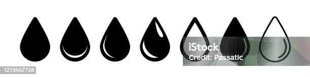 Vecteur Dicône De Logo De Goutte Deau Gouttelette De Pluie Sur Fond