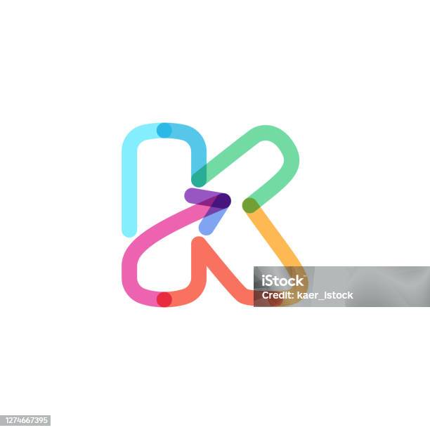 Logo De Ligne De Lettre De K Fait Dune Flèche Darcenciel Vecteurs