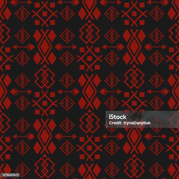 Aztecs Seamless Pattern Tribal Ethnic Ornament Geometric Abstract