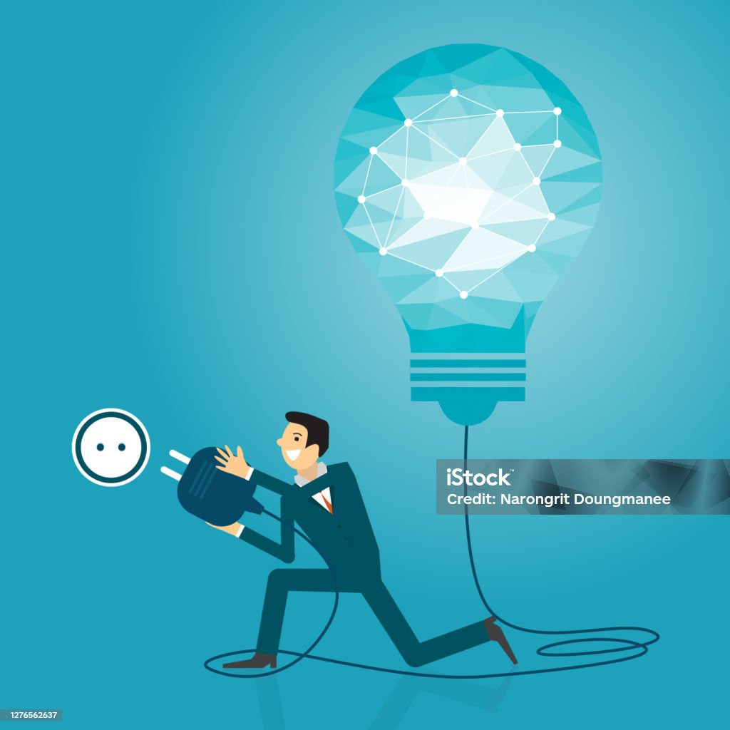 Business Illustration Concept Of Businessman Advertising Business