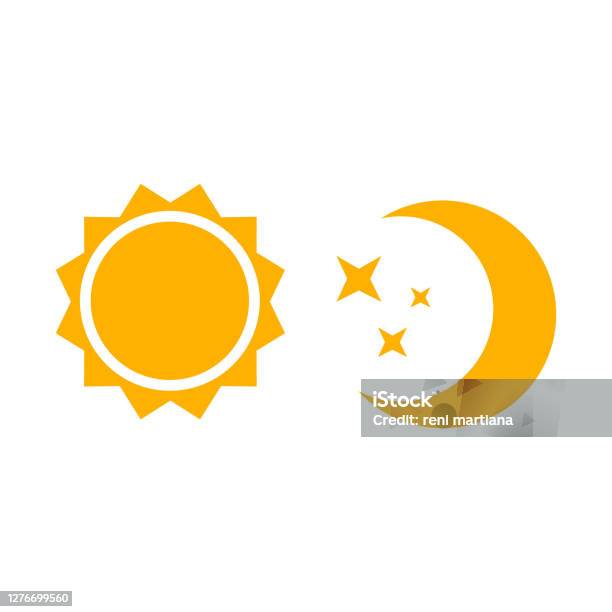 Vecteur De Symbole Dicône De Soleil Et De Lune Vecteurs Libres De