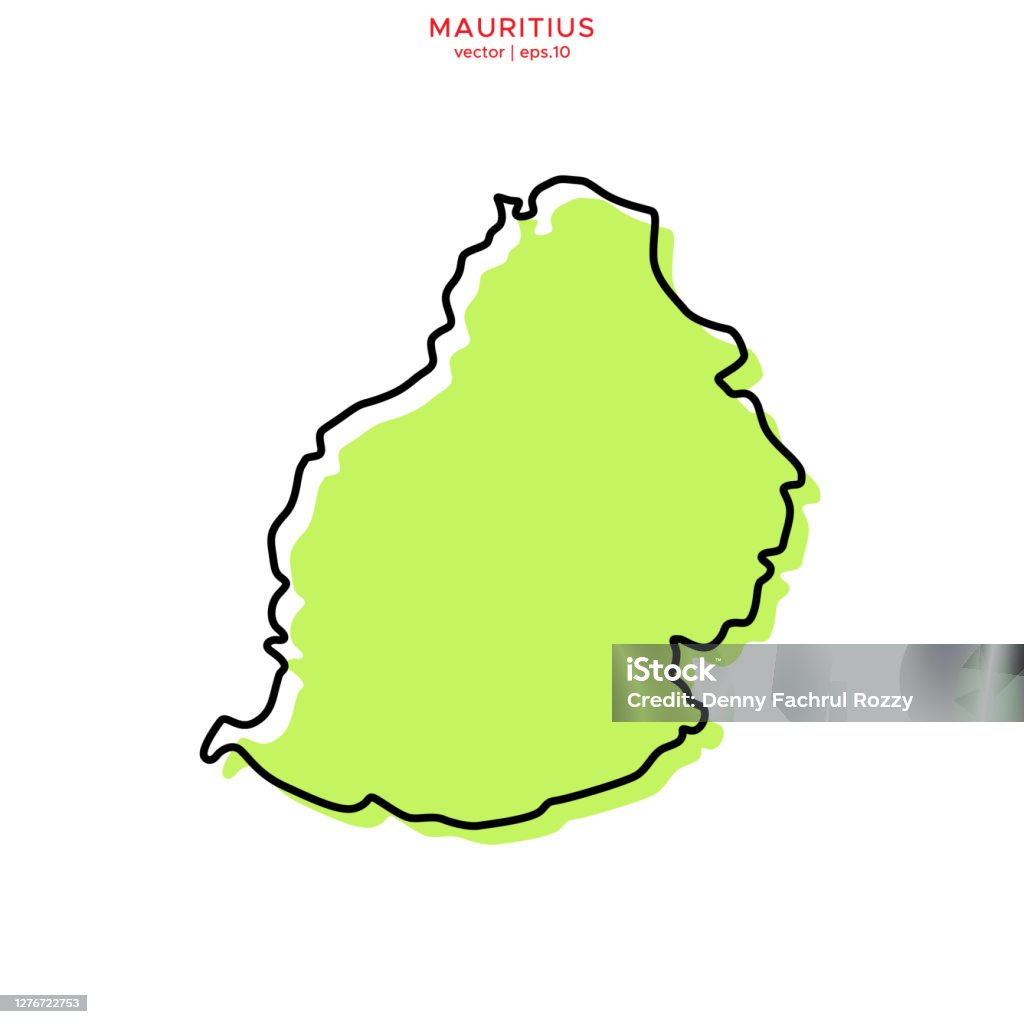 Green Map Of Mauritius With Outline Vector Illustration Design Template ... Green Map Of Mauritius With Outline Vector Illustration Design Template ...