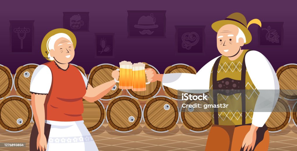Orangorang Senior Dengan Pakaian Tradisional Minum Bir Merayakan Pesta ... Orangorang Senior Dengan Pakaian Tradisional Minum Bir Merayakan Pesta ...