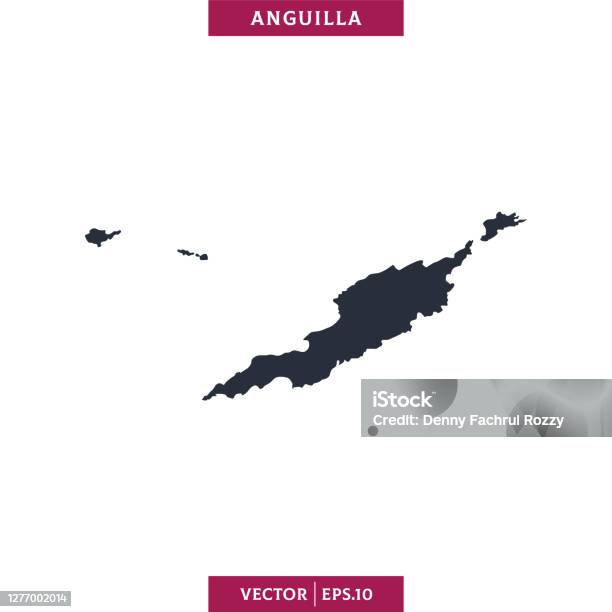 Carte Du Modèle De Conception Dillustration Vectorielle Anguilla