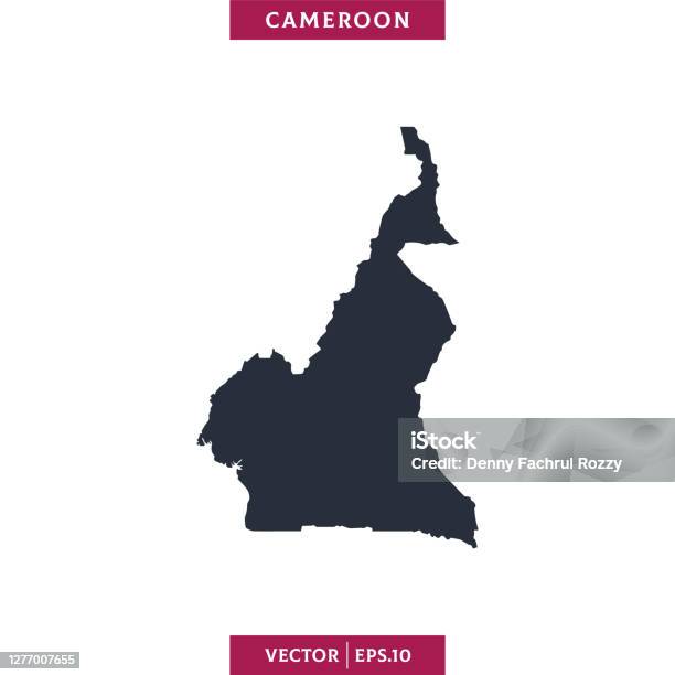 Carte Du Modèle De Conception Dillustration Vectorielle Du Cameroun