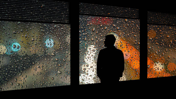 Free Stock Photo of Man Standing in Front of Rain-Covered Window ...