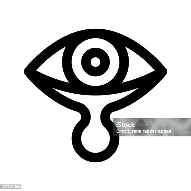 Ilustración De Conjuntivitis Del Virus Vector Ocular En Estilo Lineal Y