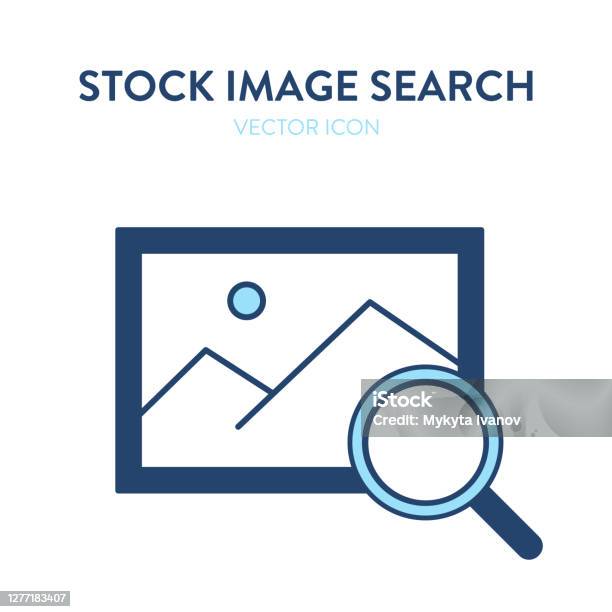 Icône De Recherche Dimages Illustration Vectorielle Du Symbole De Photo