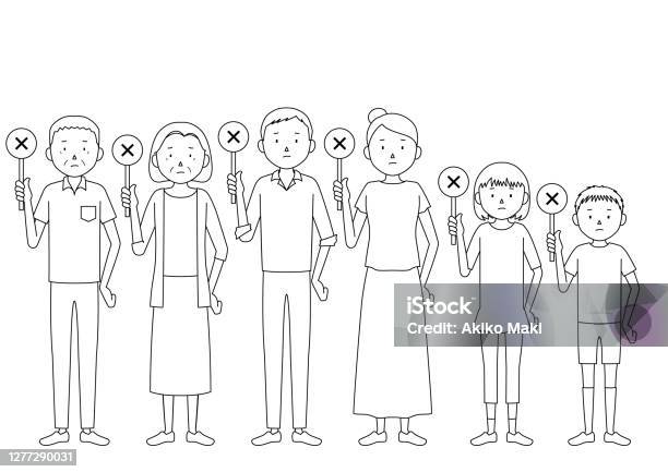 Ilustrasi Keluarga Tiga Generasi Dengan Tanda Yang Salah Ilustrasi Stok ... Ilustrasi Keluarga Tiga Generasi Dengan Tanda Yang Salah Ilustrasi Stok ...