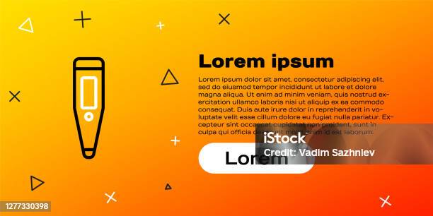 Termometer Digital Line Medical Untuk Ikon Pemeriksaan Medis Diisolasi