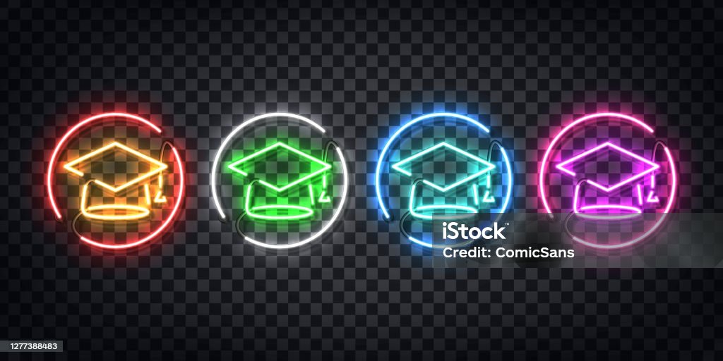 Vektor Realistis Terisolasi Neon Tanda Logo Bingkai Kelulusan Untuk ... Vektor Realistis Terisolasi Neon Tanda Logo Bingkai Kelulusan Untuk ...