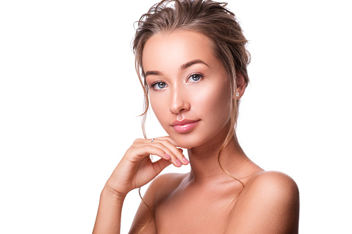 Potret Wajah Wanita Cantik Model Spa Cantik Gadis Dengan Sempurna Segar