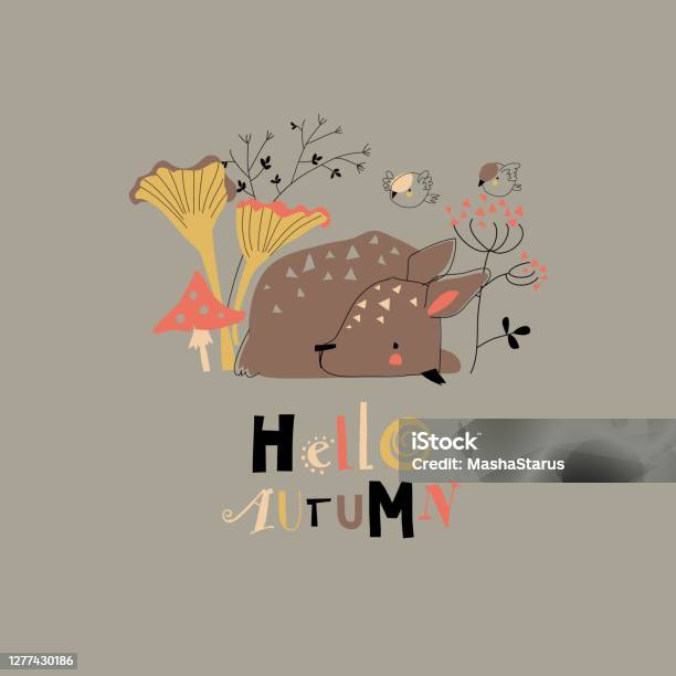 Rusa Kecil Yang Lucu Tidur Di Hutan Musim Gugur Ilustrasi Stok - Unduh ... Rusa Kecil Yang Lucu Tidur Di Hutan Musim Gugur Ilustrasi Stok - Unduh ...