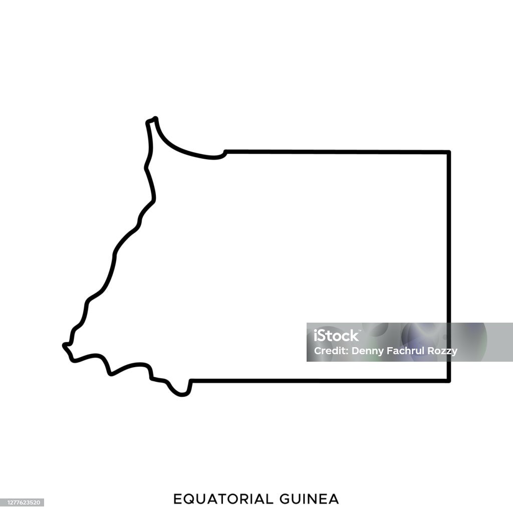 Equatorial Guinea Map Vector Stock Illustration Design Template