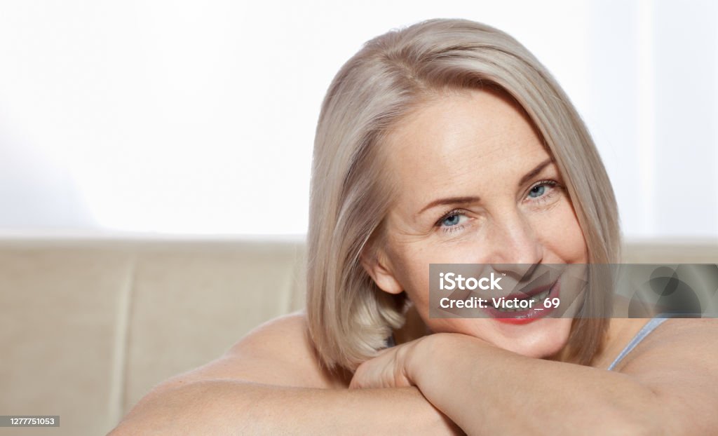 Fifty Year Old Woman Is Very Pleased With Her Wellgroomed Face Plastic