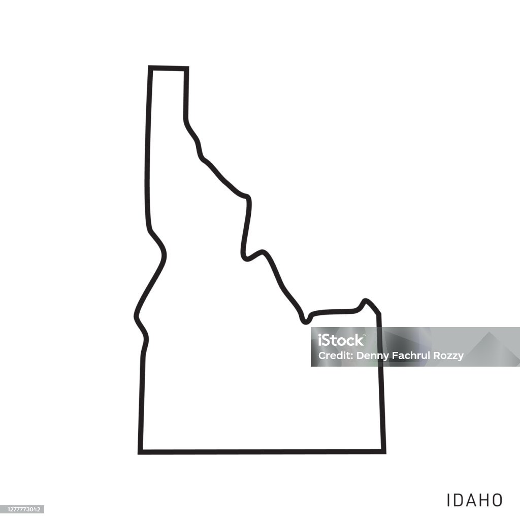Idaho States Of Usa Outline Map Vector Template Illustration Design ... Idaho States Of Usa Outline Map Vector Template Illustration Design ...