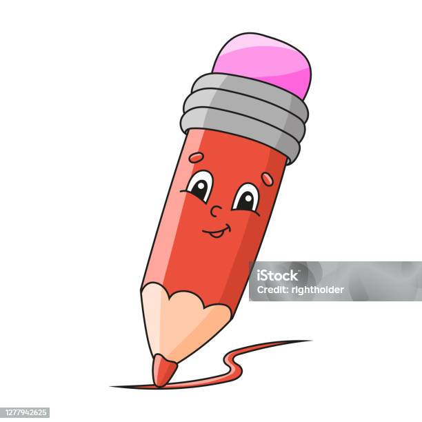 Personnage Mignon Retour À Lécole Illustration Vectorielle Colorée