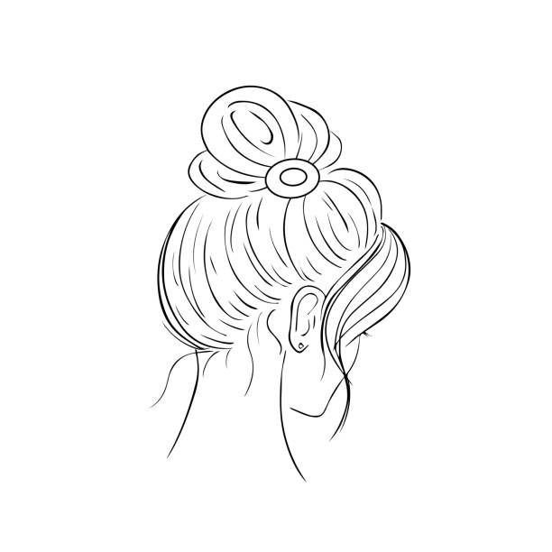 Hair Bun Illustrations Royalty Free Vector Graphics And Clip Art Istock