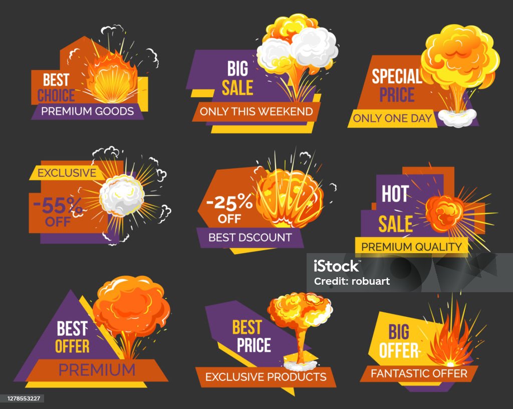 Ilustración De Bajación De Precios Calientes De La Bandera Promocional De Precios Y Más Vectores