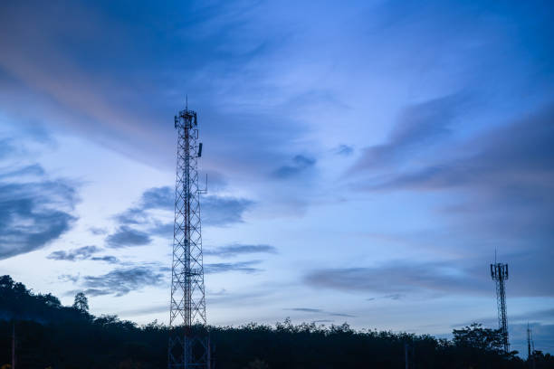 Free picture: Telecommunication tower with dark blue dramatic clouds ...