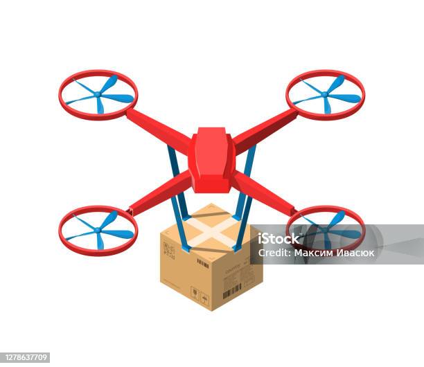 Icône Isométrique Drone Isolée Sur Fond Blanc Drone Davion Sans Pilote