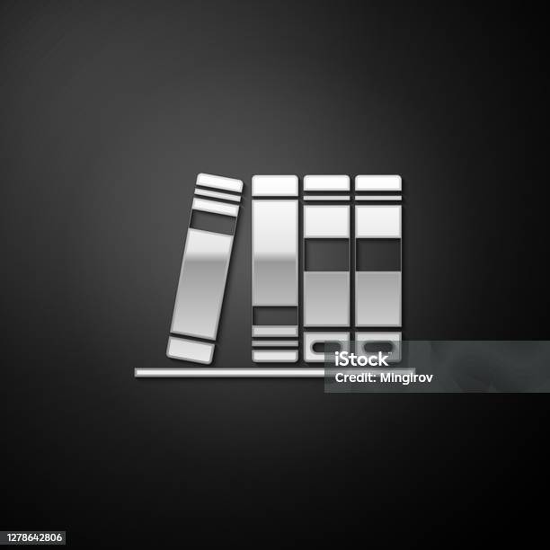 Dossiers Silver Office Avec Icône Papiers Et Documents Isolés Sur Fond