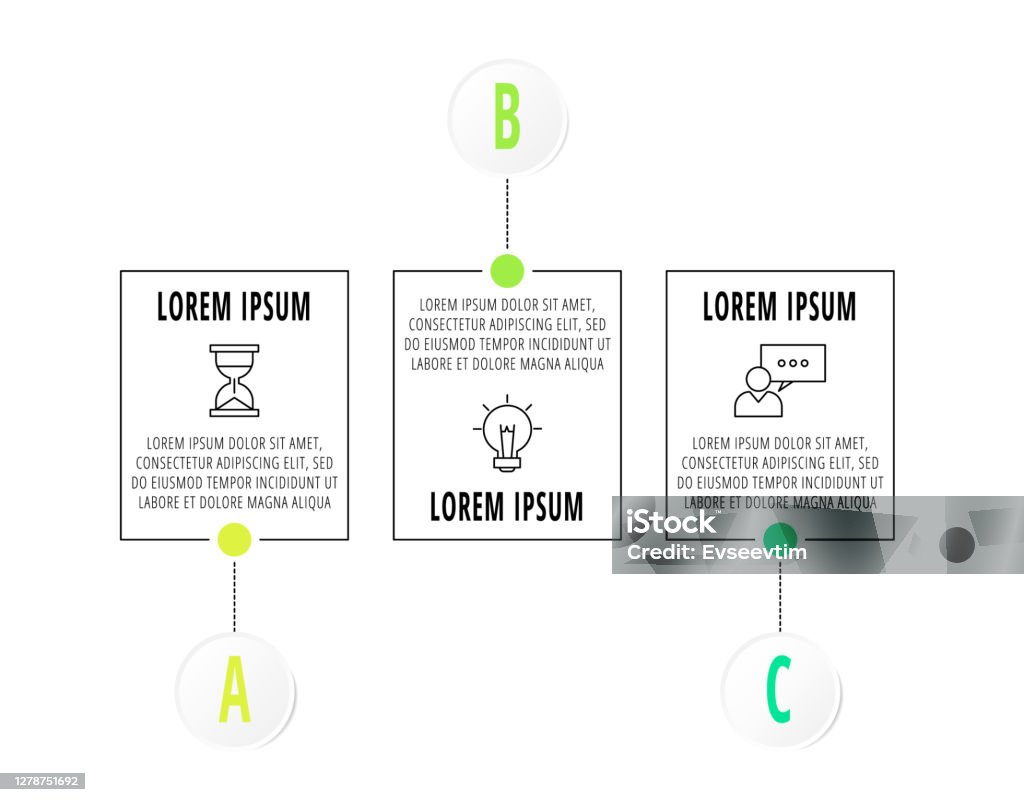 Infografiken Mit Drei Kreisen Und Beschriftungen Abstrakte ... Infografiken Mit Drei Kreisen Und Beschriftungen Abstrakte ...