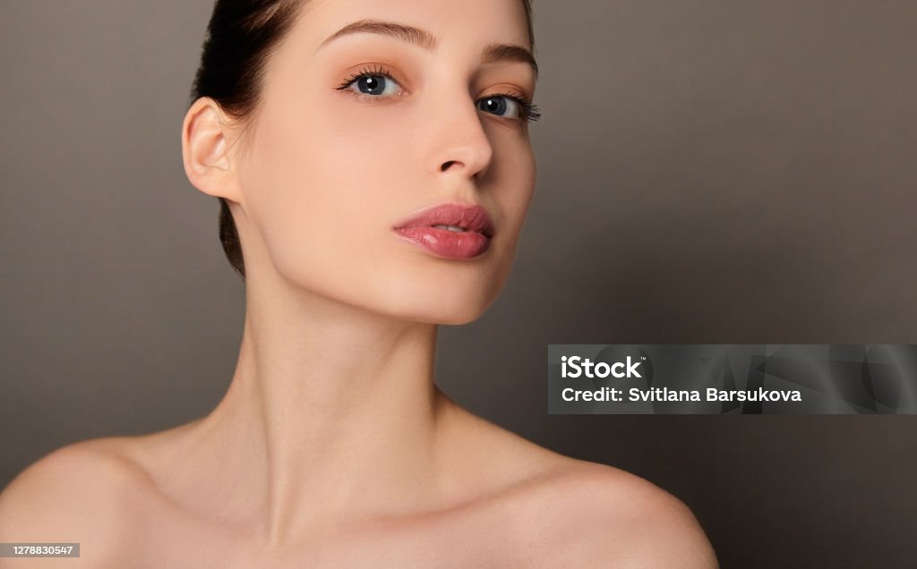 Beauty Woman Healthy Skin Concept Natural Makeup Beautiful Model Girl