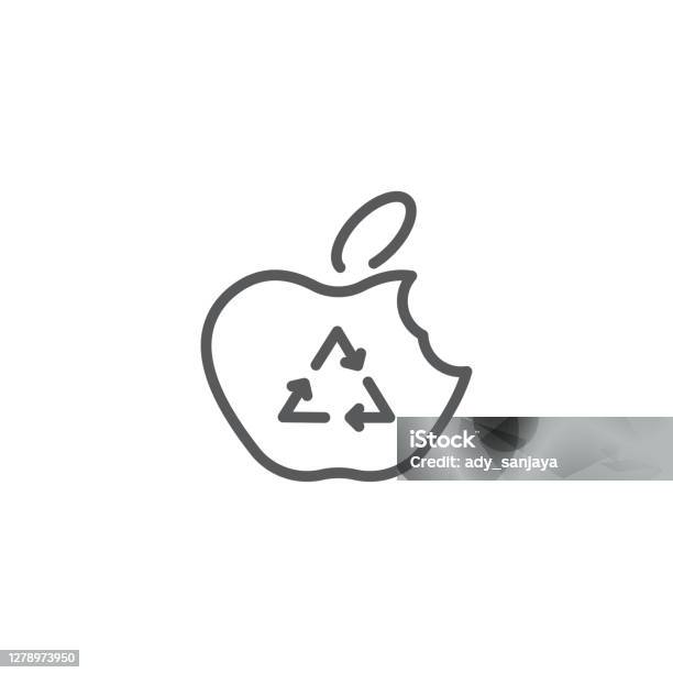 Symbole Dicône De Vecteur De Recyclage Des Déchets Alimentaires