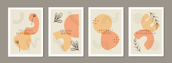 Vektor Desain Template Sampul Dengan Latar Belakang Bentuk Geometris