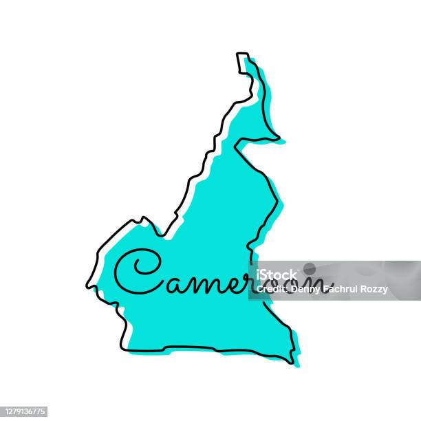 Carte Du Modèle De Conception Dillustration Vectorielle Du Cameroun