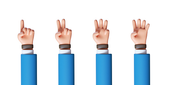 Render 3d Rysunek Rysunek Rysunek Strony Pokazuje Palce Licząc Od ... Render 3d Rysunek Rysunek Rysunek Strony Pokazuje Palce Licząc Od ...