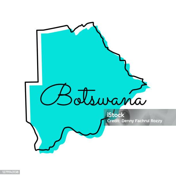 Carte Du Modèle De Conception Dillustration Vectorielle Du Botswana