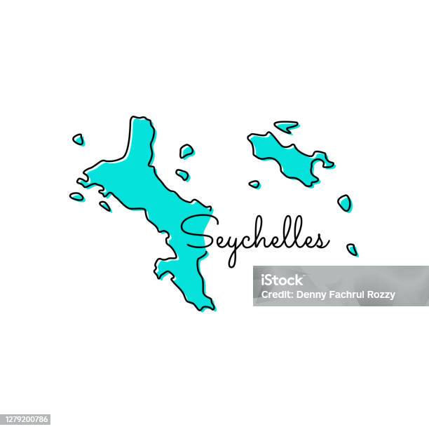 Carte Du Modèle De Conception Dillustration Vectorielle Des Seychelles