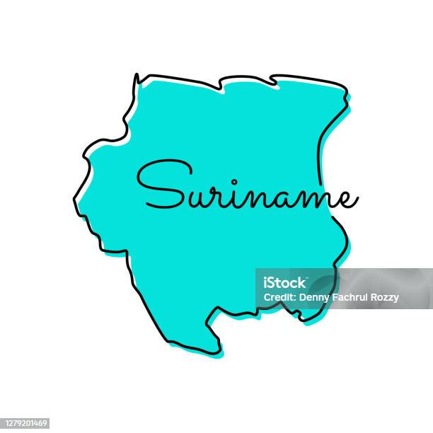 Carte Du Modèle De Conception Dillustration Vectorielle Du Suriname