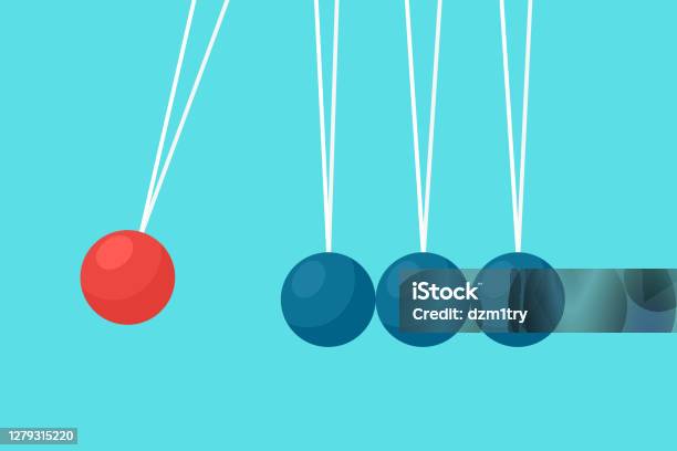 Bola Pendulum Vektor Datar Ilustrasi Stok Unduh Gambar Sekarang