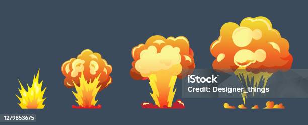 Dessin Animé Explosion Images Danimation Pour Le Jeu Boom Storyboard