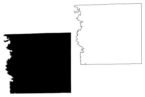 Schuyler County Missouri Map Vector Illustration Scribble Sketch
