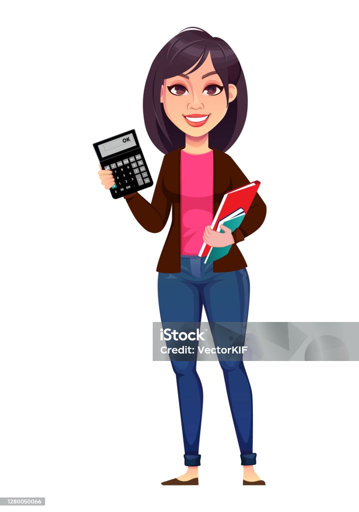 Karakter Kartun Pengusaha Cantik Ilustrasi Stok Unduh Gambar Sekarang Aljabar Matematika