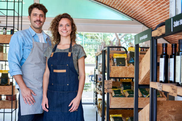 Free Stock Photo of Couple Standing in Front of Store | Download Free ...