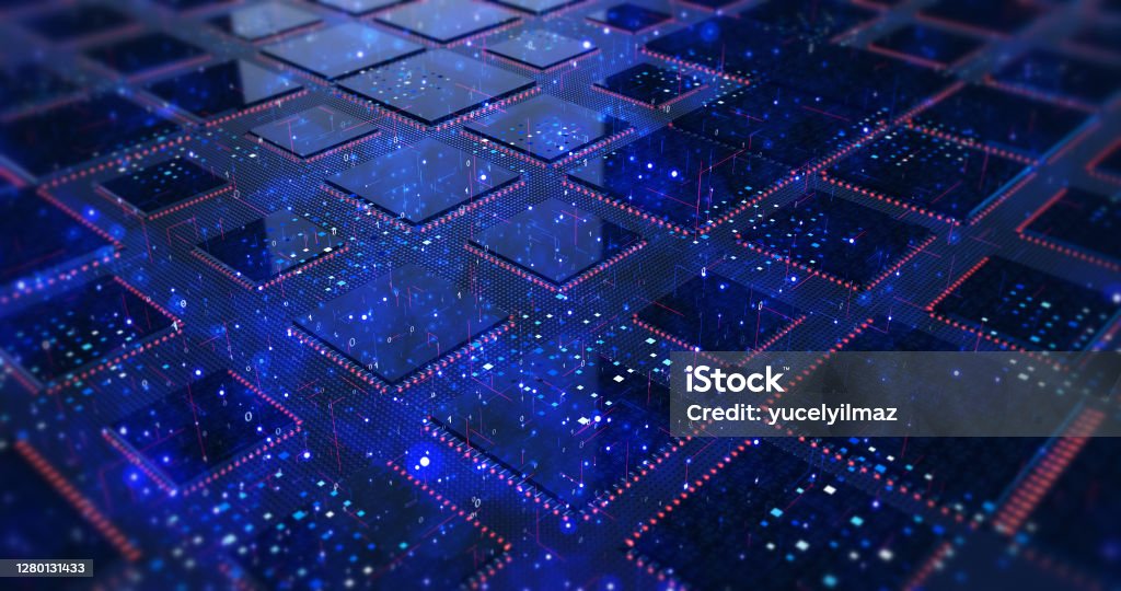 Circuit Board Pattern Close Up Cpu Data Processing Futuristic Ai