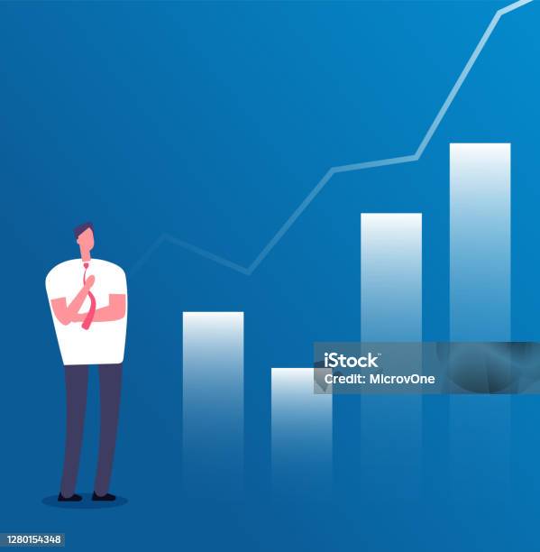 Konsep Pertumbuhan Pasar Pengusaha Dengan Grafik Pertumbuhan Bisnis