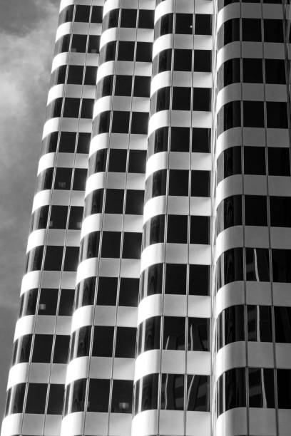 60 San Francisco County Black And White Cable Car Cityscape Stock